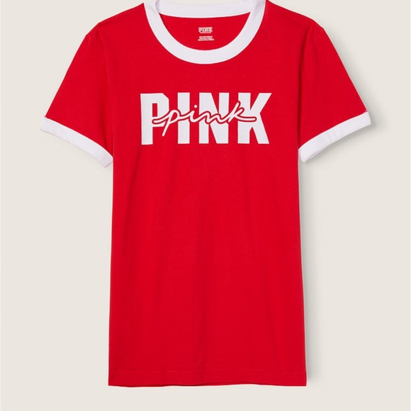 PINK Victoria's Secret | Tops | Nwt Vs Pink Ringer Tee Shirt | Poshmark